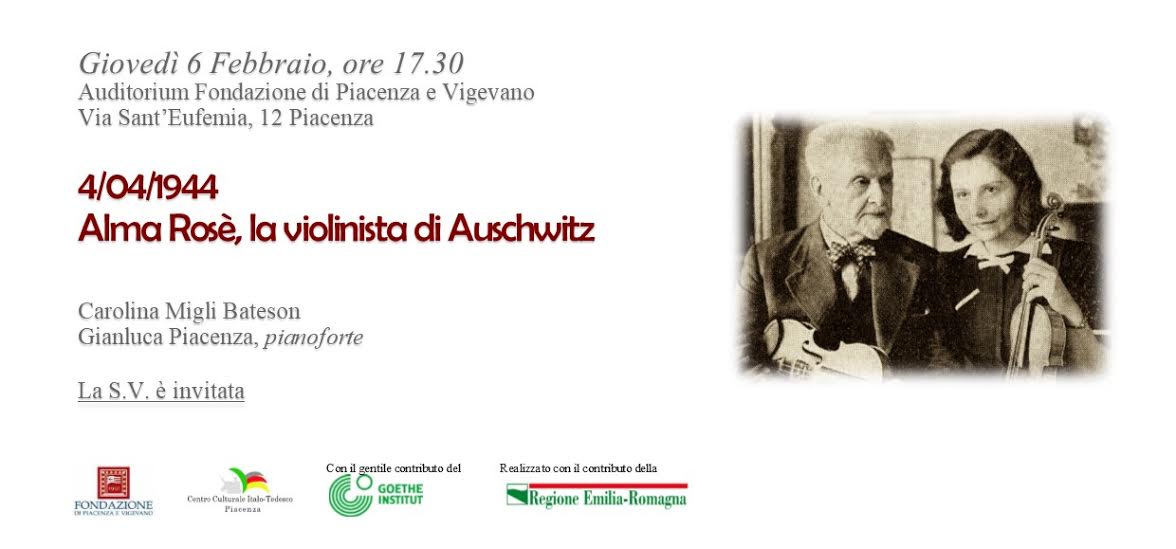 "4/04/1944 - Alma Rosè, la violinista di Auschwitz" il 6 febbraio