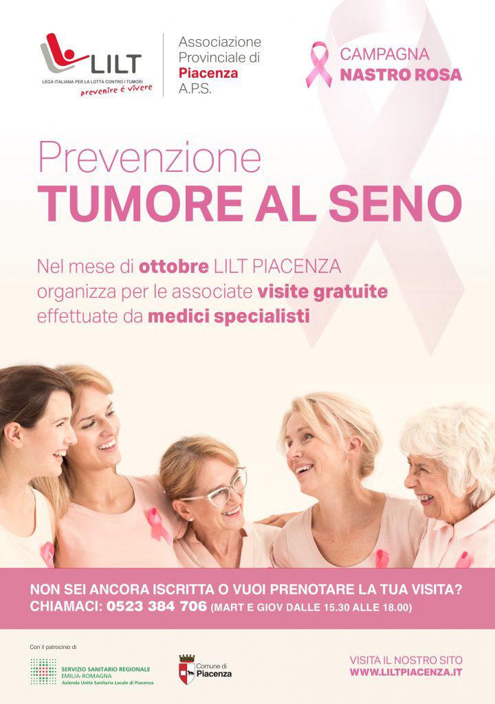LILT for Women, Campagna Nastro Rosa 2020 a Piacenza