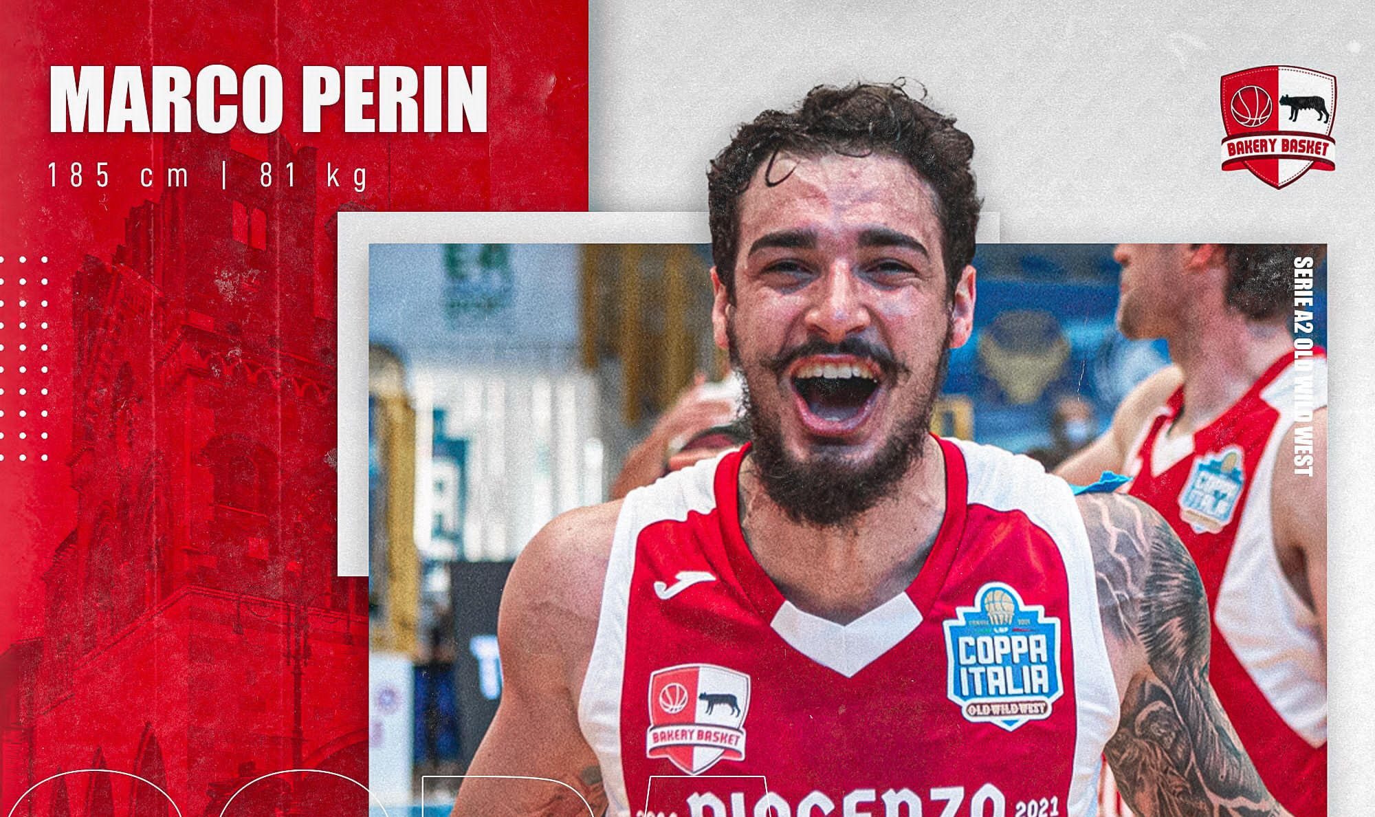 Un'altra conferma per la Bakery Piacenza: Perin ancora biancorosso