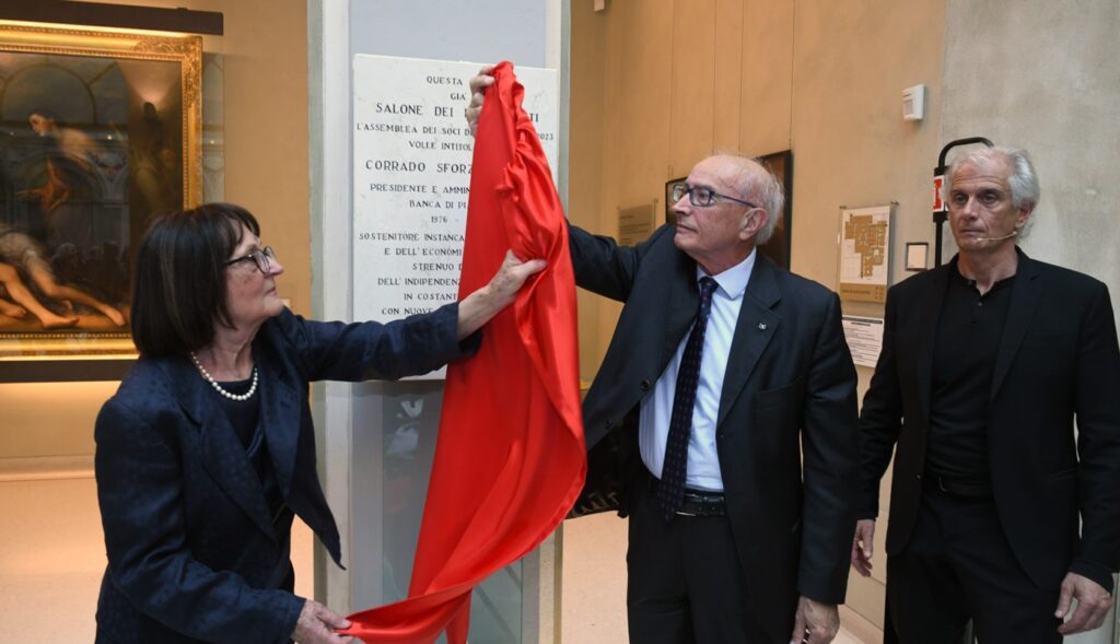 Il salone del PalabancaEventi intitolato a Corrado Sforza Fogliani