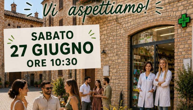 Inaugura sabato 27 giugno la farmacia di Nibbiano Alta Val Tidone